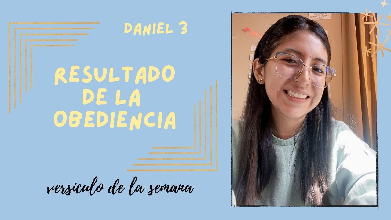 Este es el resultado de la OBEDIENCIA a Dios: Versículo de la semana - Cris Pinto - YouTube