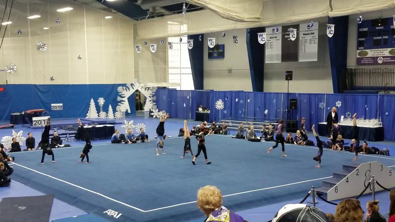 Ayla Miller- Level 7 Twin City Twisters- Winter Challenge handstand ...