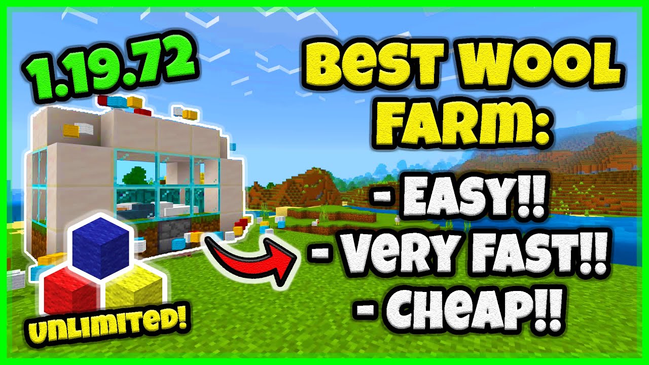 BEST WOOL FARM EVER!! (500 WOOL/HOUR!) In Minecraft Bedrock 1.20 And ...