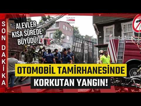 #SONDAKİKA | Balat'ta Otomobil Tamirhanesinde Yangın! Alevler Kısa Sürede Büyüdü - TGRT Haber