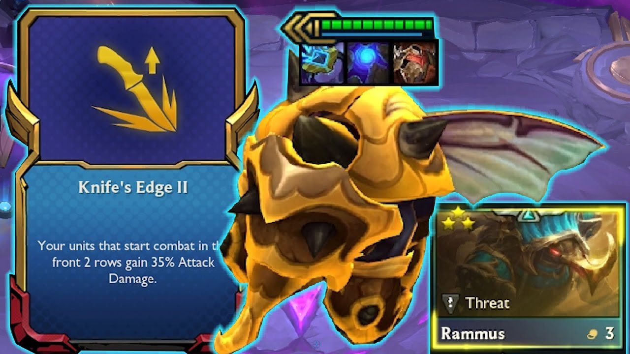 5 Treat Rammus 3 STAR | (Set 8 V12.23 Patch) RANKED TFT - YouTube