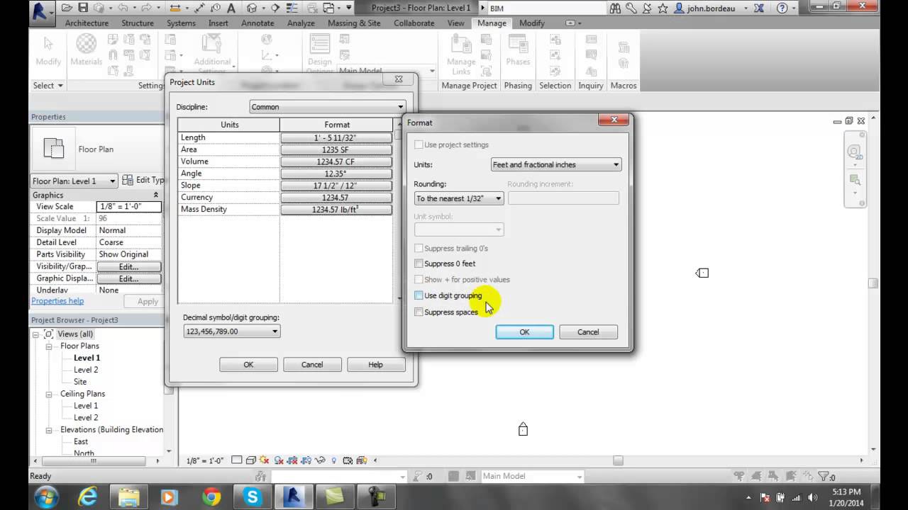 Revit 02-03 Length Unit - YouTube