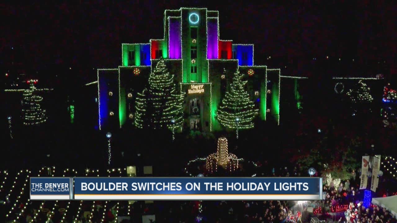 Holiday lights turned on in Boulder - YouTube