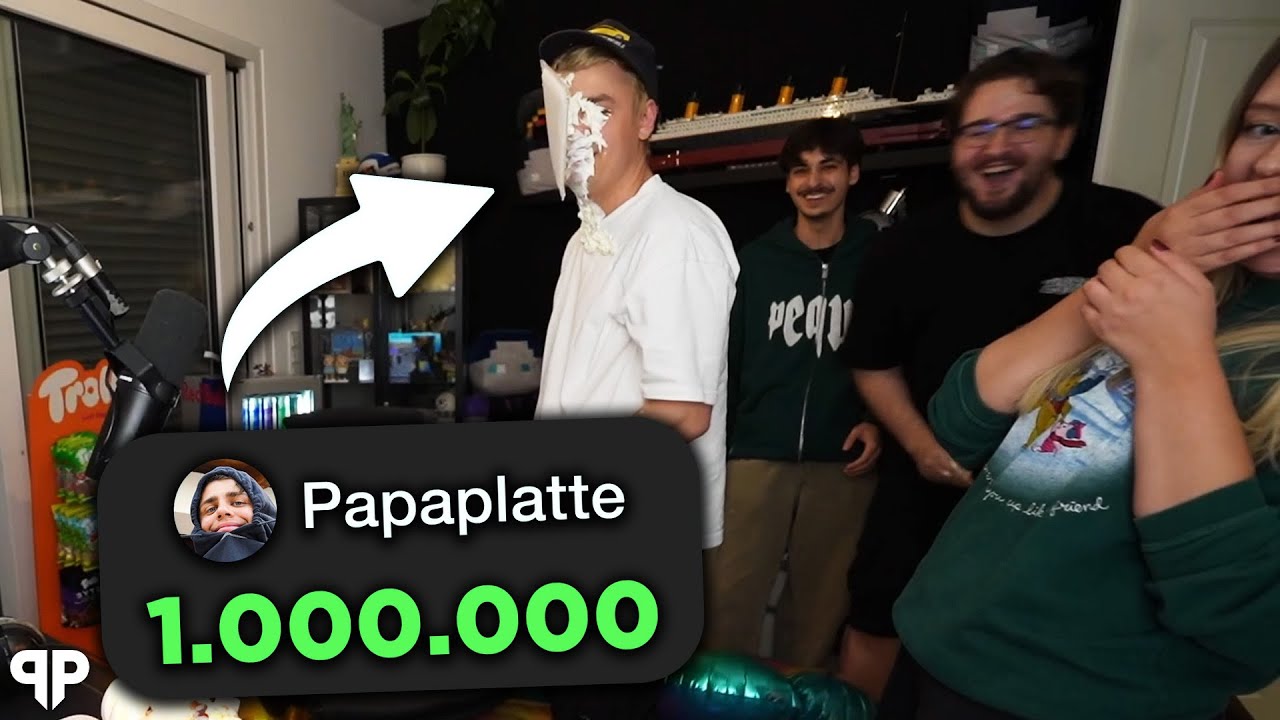 Papaplatte erreicht die 1 Million Abos auf YouTube - YouTube