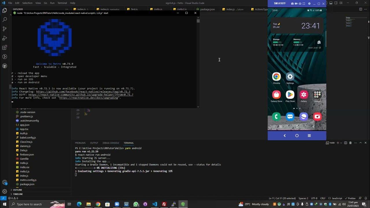 React Native React-Redux Making Actions and ActionsType - YouTube