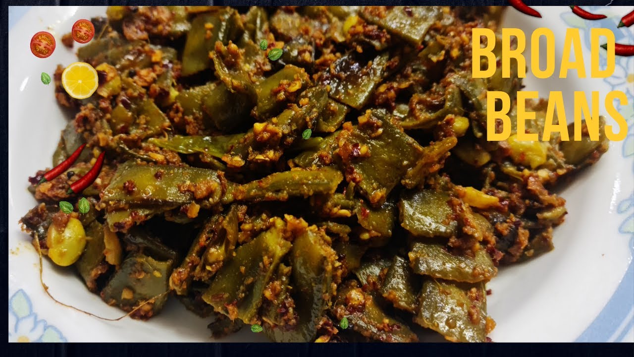 broad beans sabzi | broad beans masala | avarakkai poriyal | sem ki ...