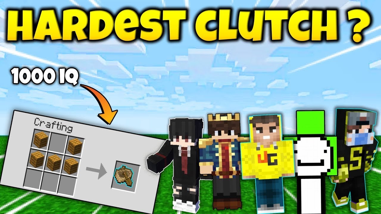 HARDEST CLUTCHES IN MINECRAFT - YouTube