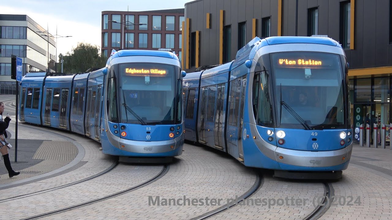 West Midland Metro Trams no 49 And 53 Working On No Wires Overhead At ...