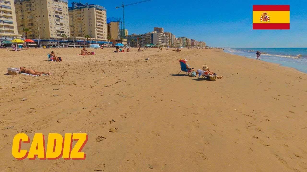 CADIZ, PLAYA DE LA VICTORIA BEACH, SPAIN I 4K60FPS - YouTube