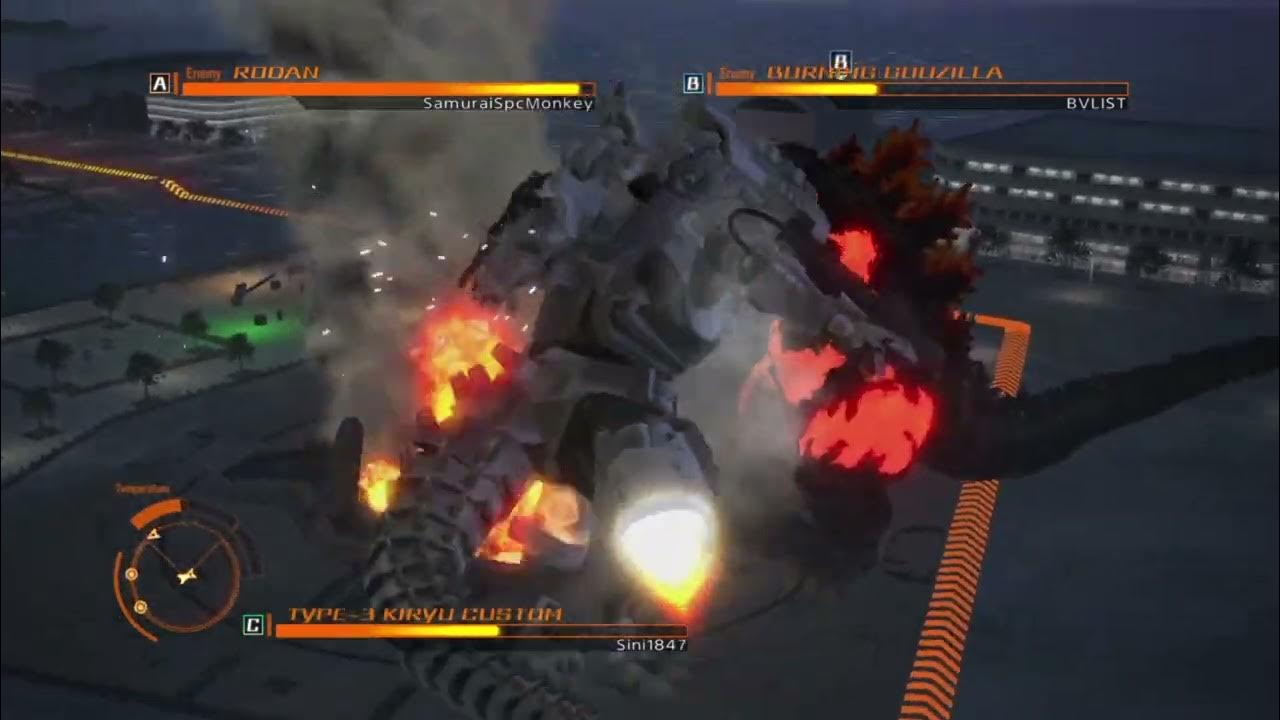 GODZILLA PS4 : Type-3 Kiryu vs Rodan vs Burning Godzilla - YouTube