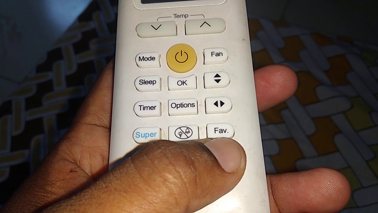 How to use Fan Button in AC Remote in Hindi - YouTube