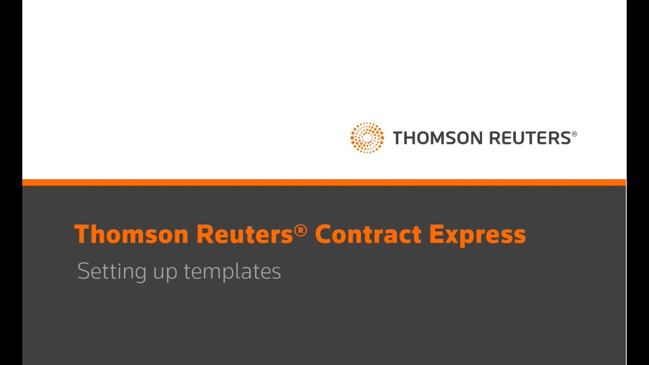 Contract Express - Setting up templates - YouTube