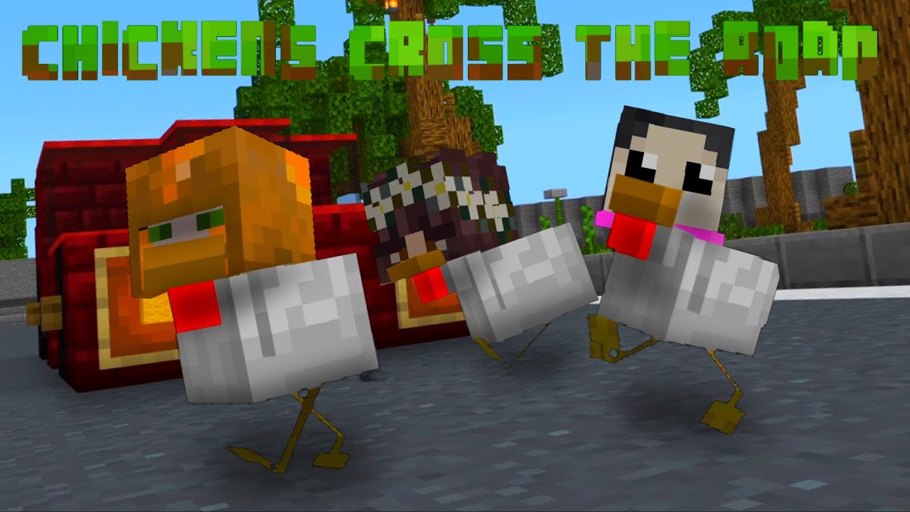 Crossing The Road As Chickens! (Minecraft Map) | Minecraft Bedrock - YouTube