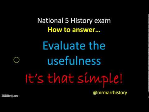 Mr Marr - National 5 History: Evaluate the usefulness questions - YouTube