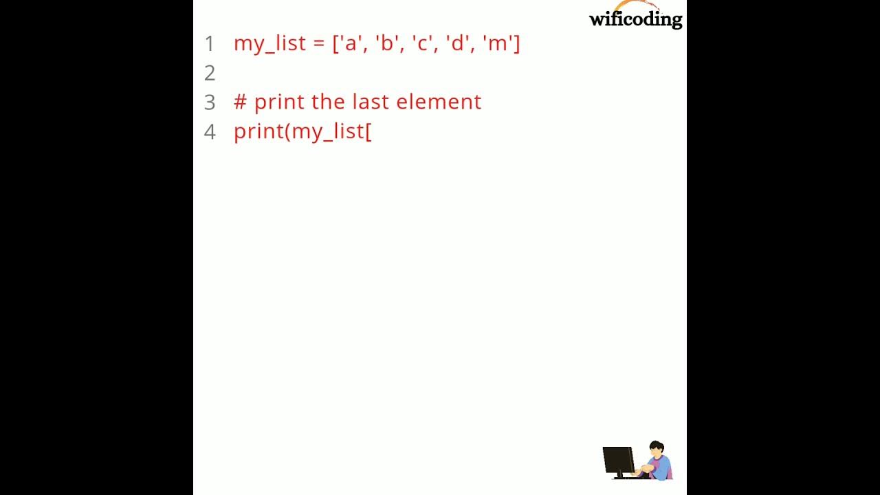 Find Last Element Of The List In Python Find Last Element In Python Python Program Youtube