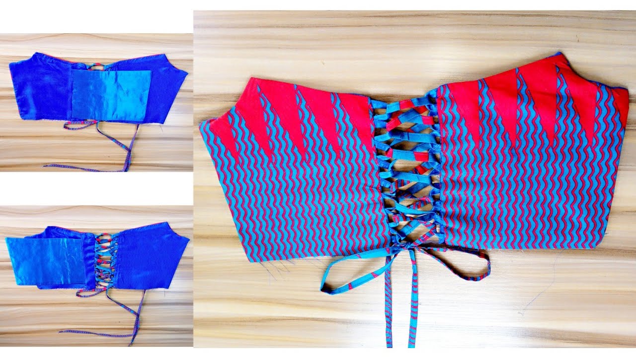 Three methods of making a modesty panel with loops for your corset back ...