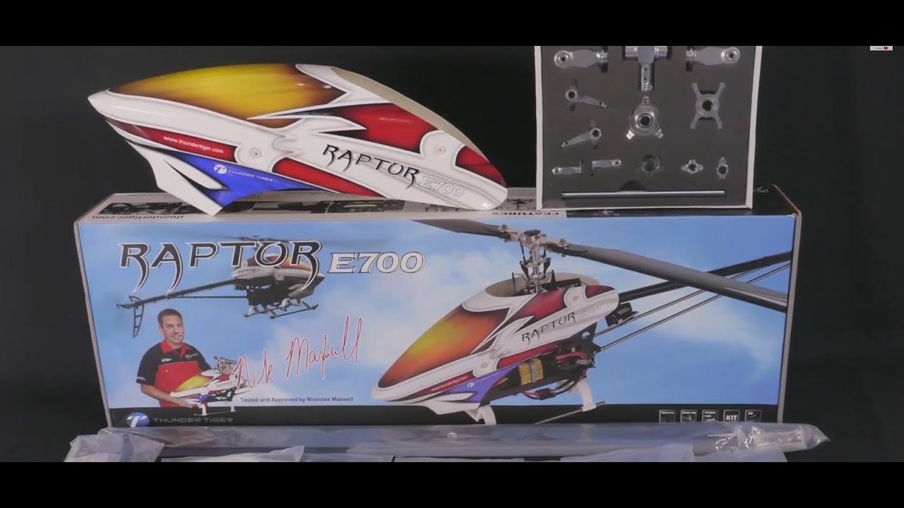Thunder Tiger 2014 Raptor E700 V2 Unboxing (HD) -Official Video - YouTube