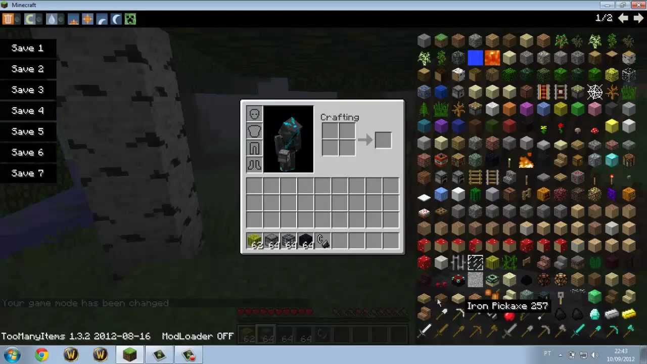 minecraft como instalar o mod Too Many Items - YouTube