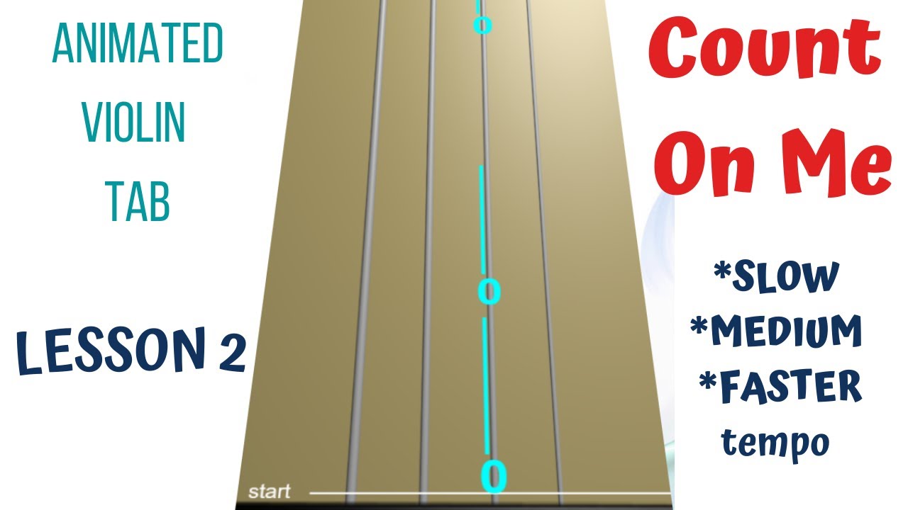 COUNT ON ME 🫶 — Bruno Mars | LIVE Violin Tutorial | Animated Violin TAB ...