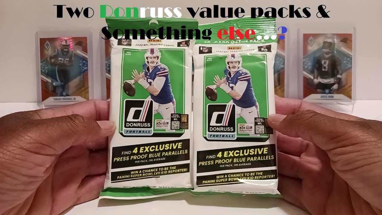 2022 Donruss Football Value Packs! Nice Press Proof Blue! 💙 - YouTube
