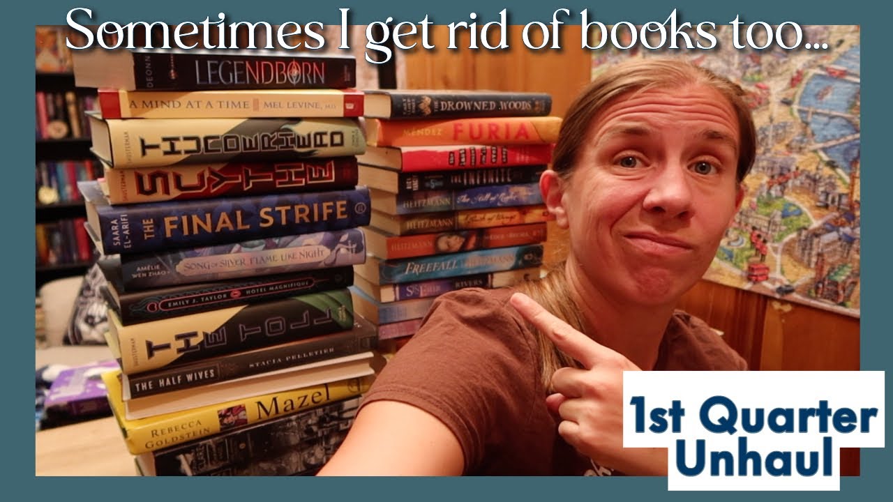 Getting Rid of Books! | 1st Quarter Unhaul - YouTube