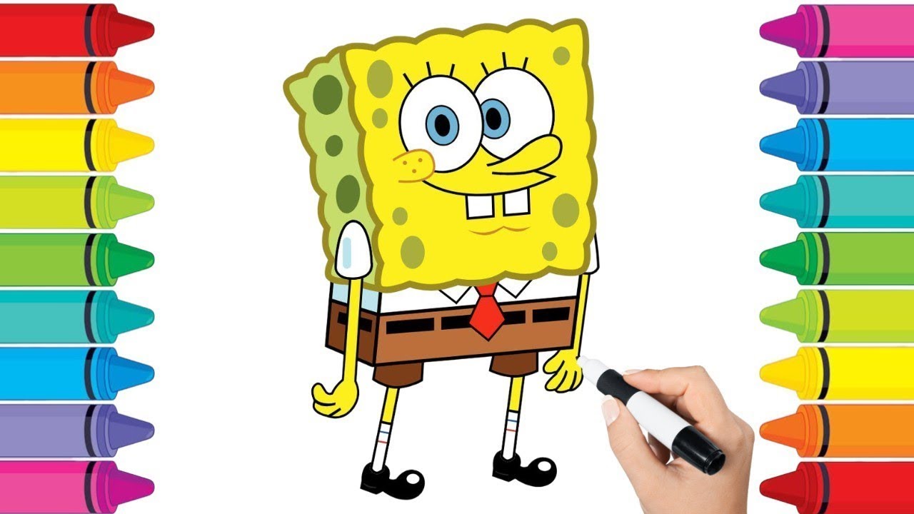 How To Draw Spongebob Squarepants /Drawing and Coloring The Characters ...