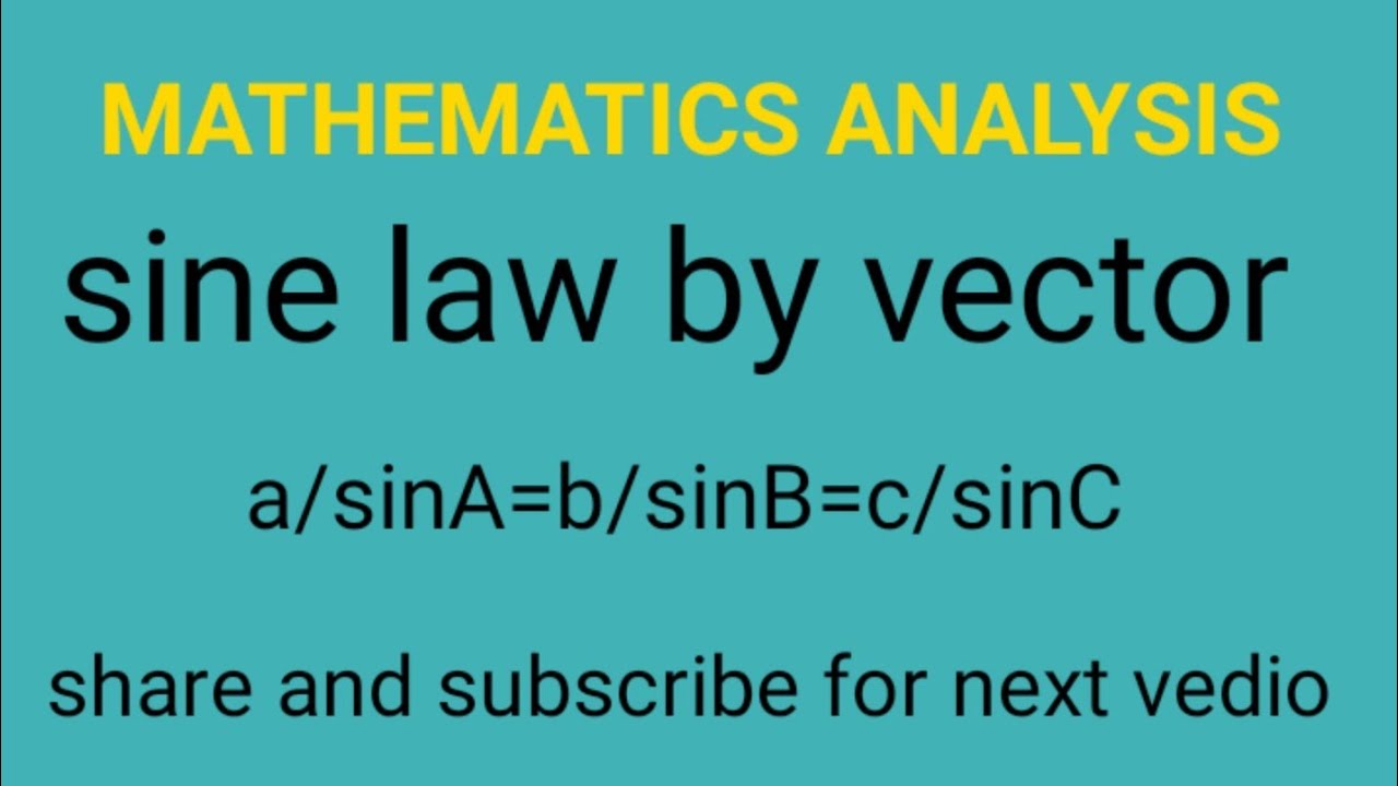 sine law by Vector method//ncert maths solution 12th //prove axb=bxc ...