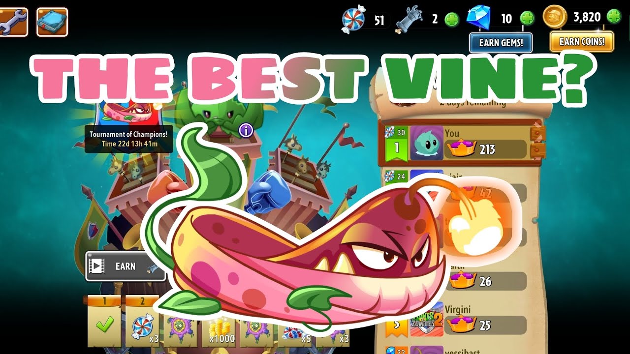 Plants Vs. Zombies 2 Arena - Pea Vine - YouTube