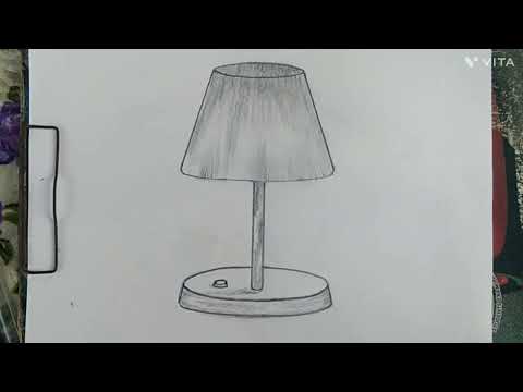 lamp drawing| Easy lamp drawing step by step - YouTube