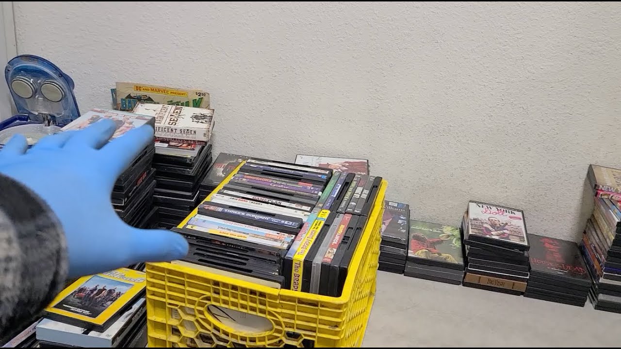 Large Physical Media Bulk Buys Require Thorough Sorting - YouTube