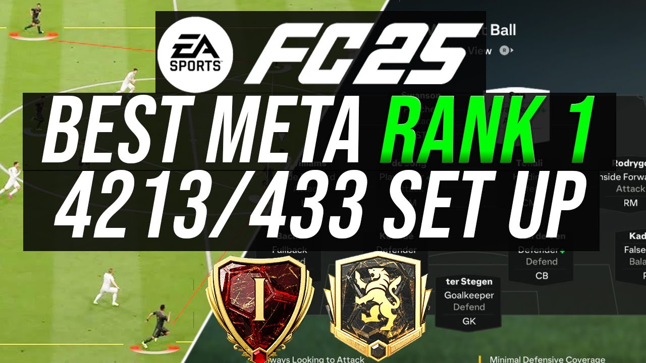 FC 25 - Best Meta Rank 1 - 4213/433(4)/433 All Formations Set Up For ...