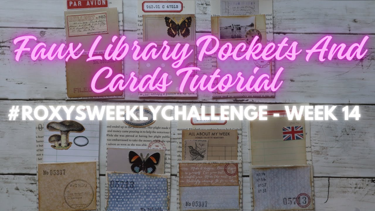 Faux Library Card Pockets With Cards For Your Journal - # ...