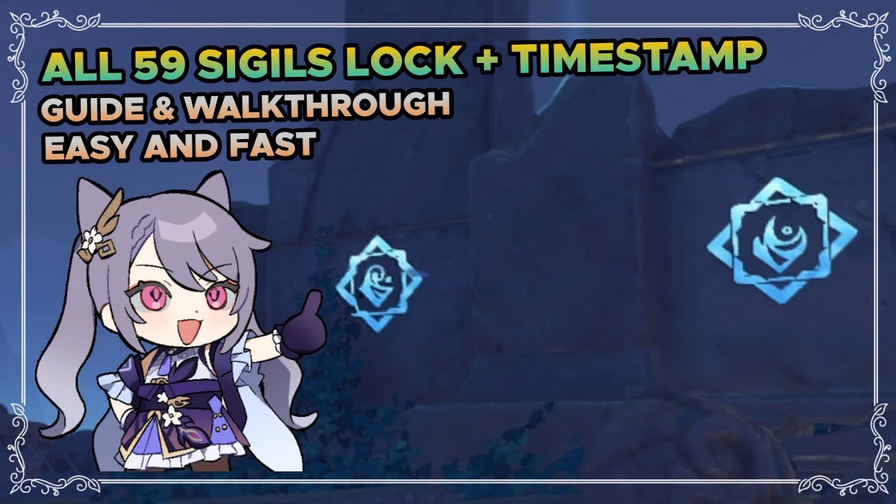 all 59 sigil lock + detailed timestamp in enkanomiya - YouTube