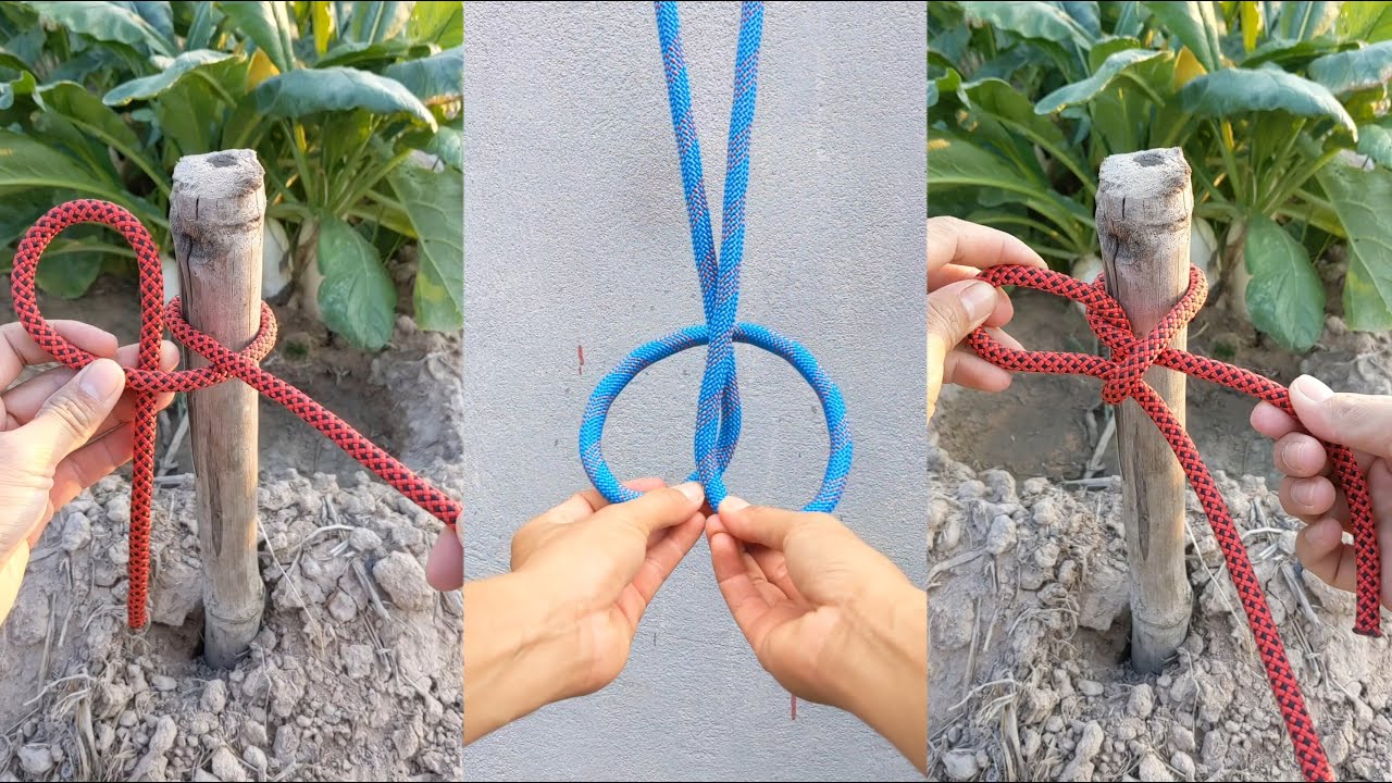 8 IDEAS OF ROPE KNOTS/ VERY USEFUL TIPS. - YouTube