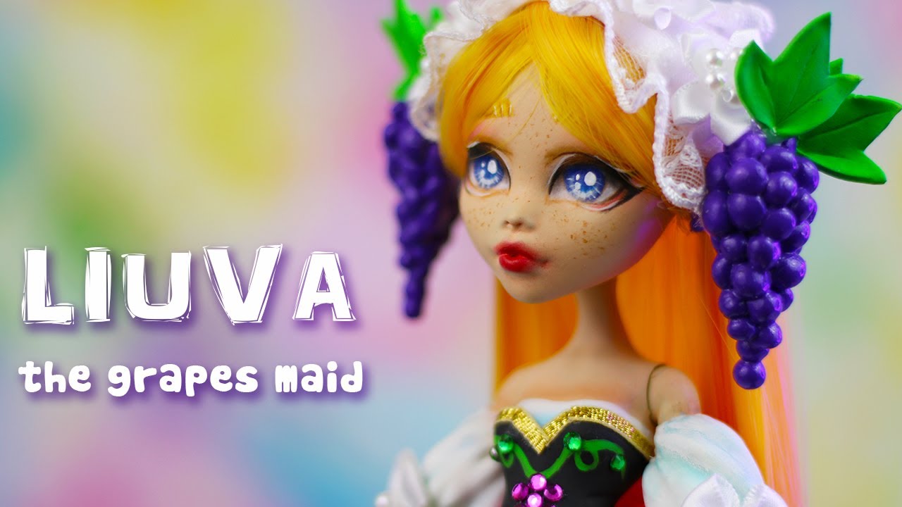 Doll Repaint | LIUVA the grapes maid | Fruity Girls Collab - YouTube