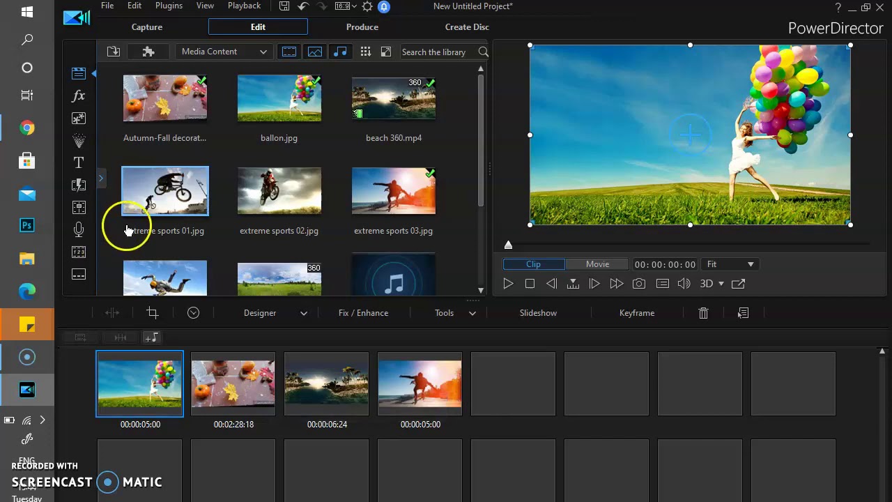 How to use powerdirector,how to add videos and images and add voice ...