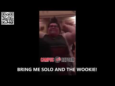 insane snowflake screaming at trump - YouTube