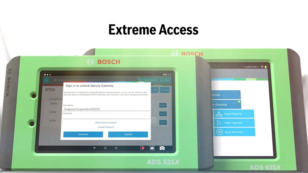 Extreme access with Bosch ADS 525X and ADS 625X - YouTube