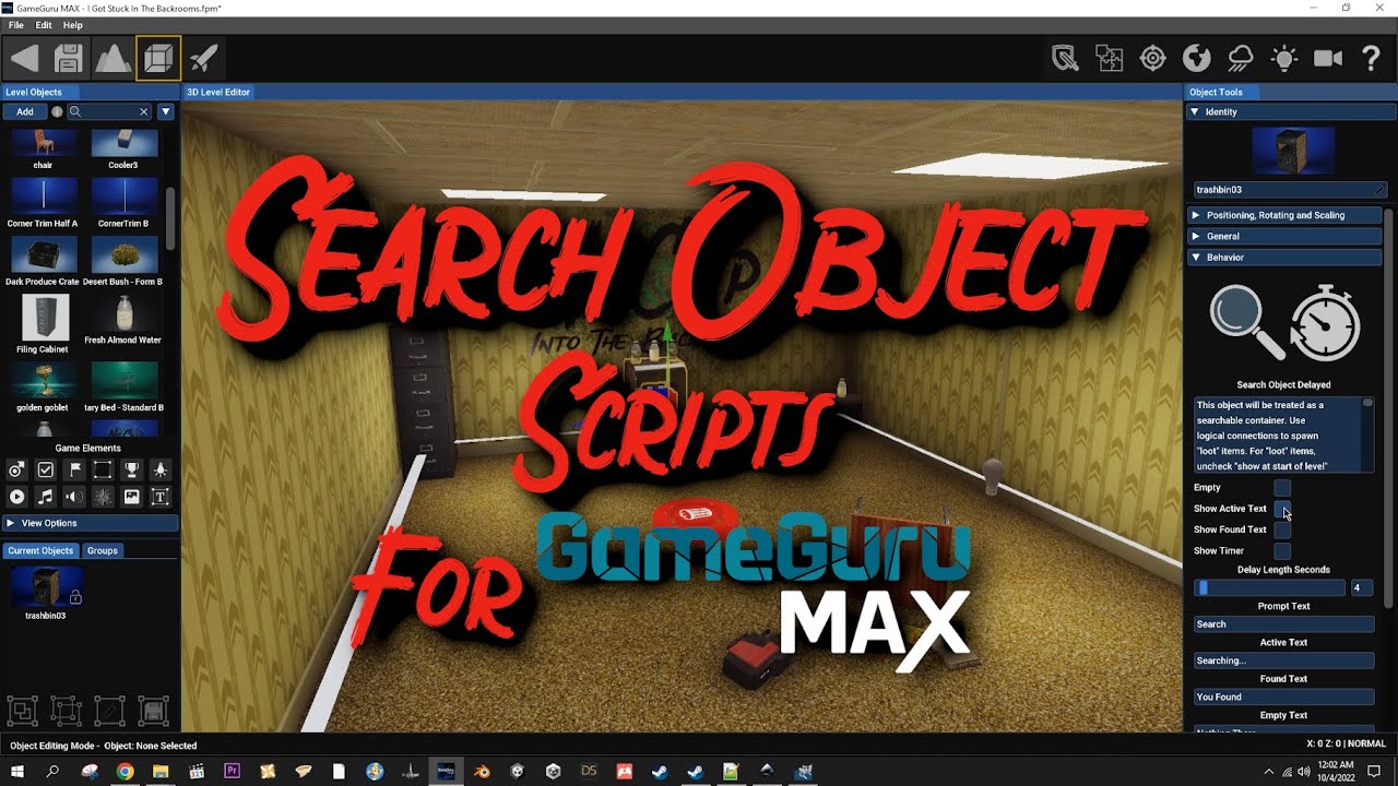 Search Object Scripts For GameGuru Max - YouTube