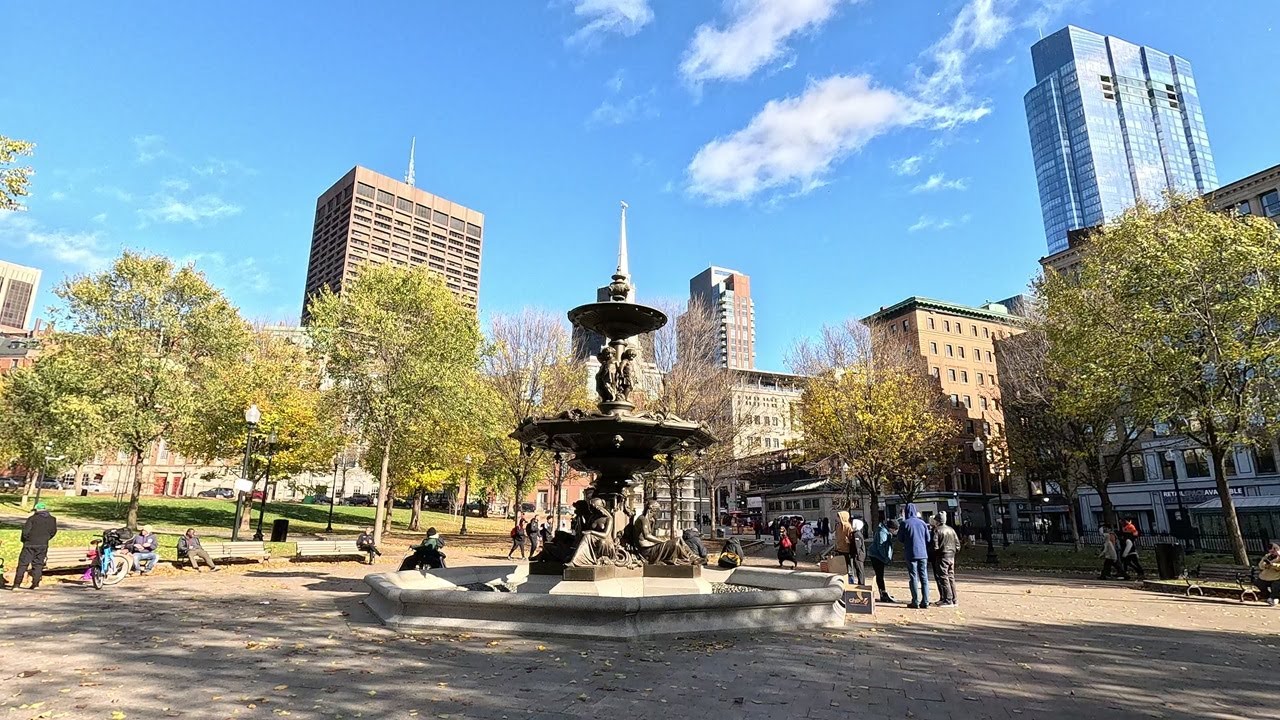 ⁴ᴷ⁶⁰ Walking Boston, MA: Boston Common - YouTube