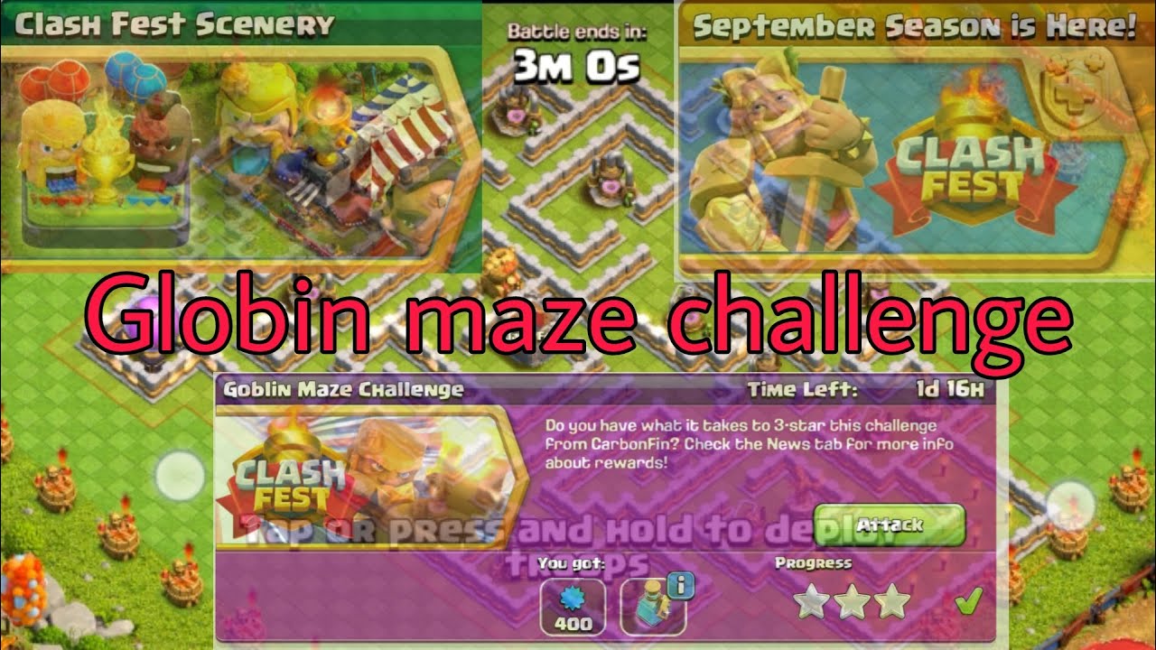 Easy way to triple in Goblin maze challenge (clash of clans) - YouTube