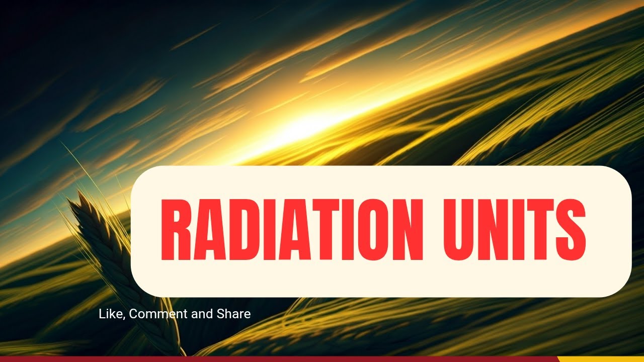 RADIATION UNITS Explained: Radiant Flux, Intensity & More! - YouTube