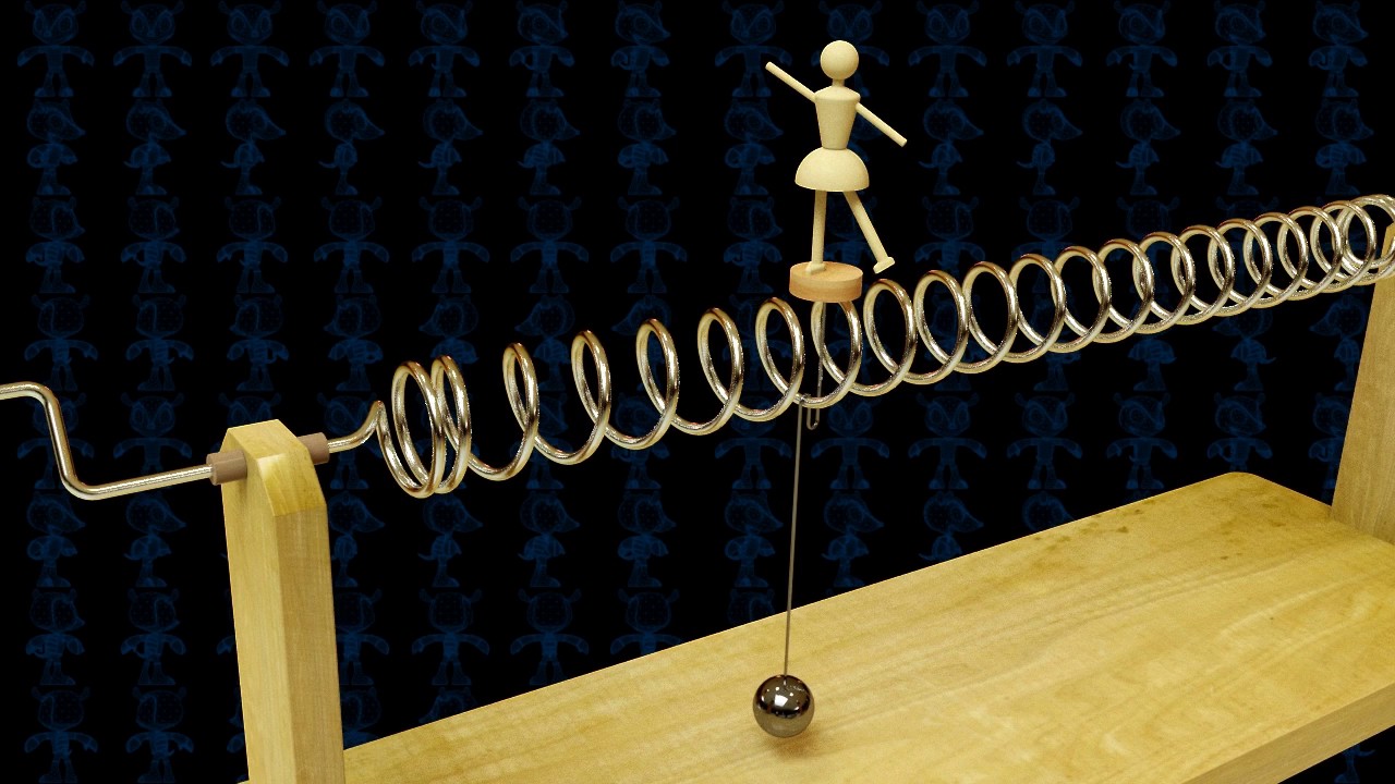 Spring Ballerina Wooden Toy 3D Model - YouTube
