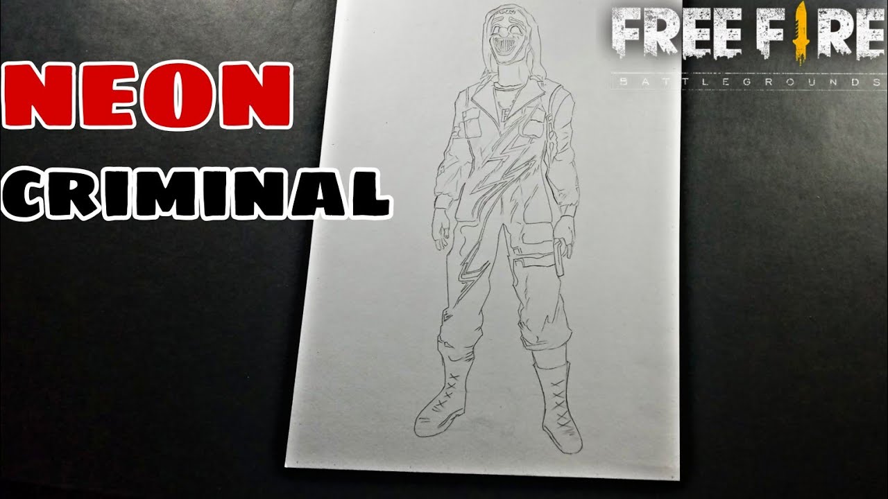 free fire drawing top neon red criminal bundle drawing free fire( MD FF ...