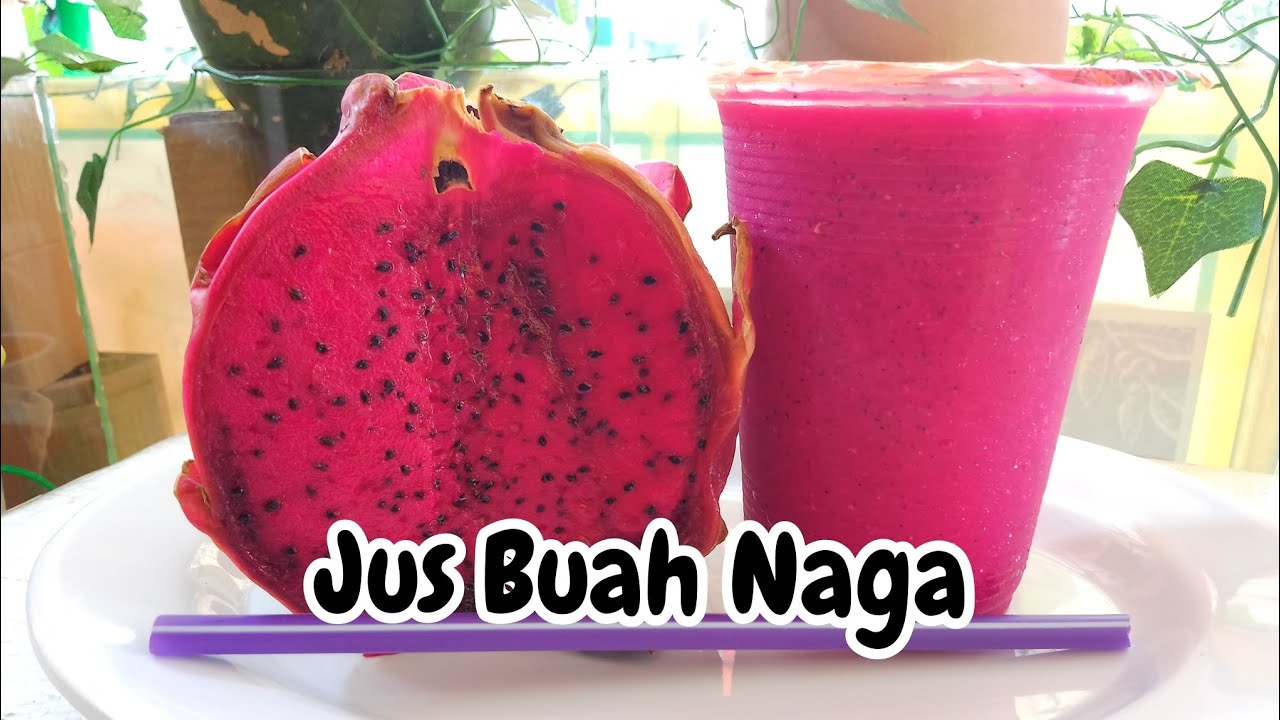 cara membuat jus buah naga, segar lembut dan tidak encer - YouTube