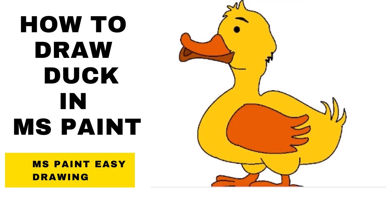 How to Draw Duck in MS Paint - YouTube
