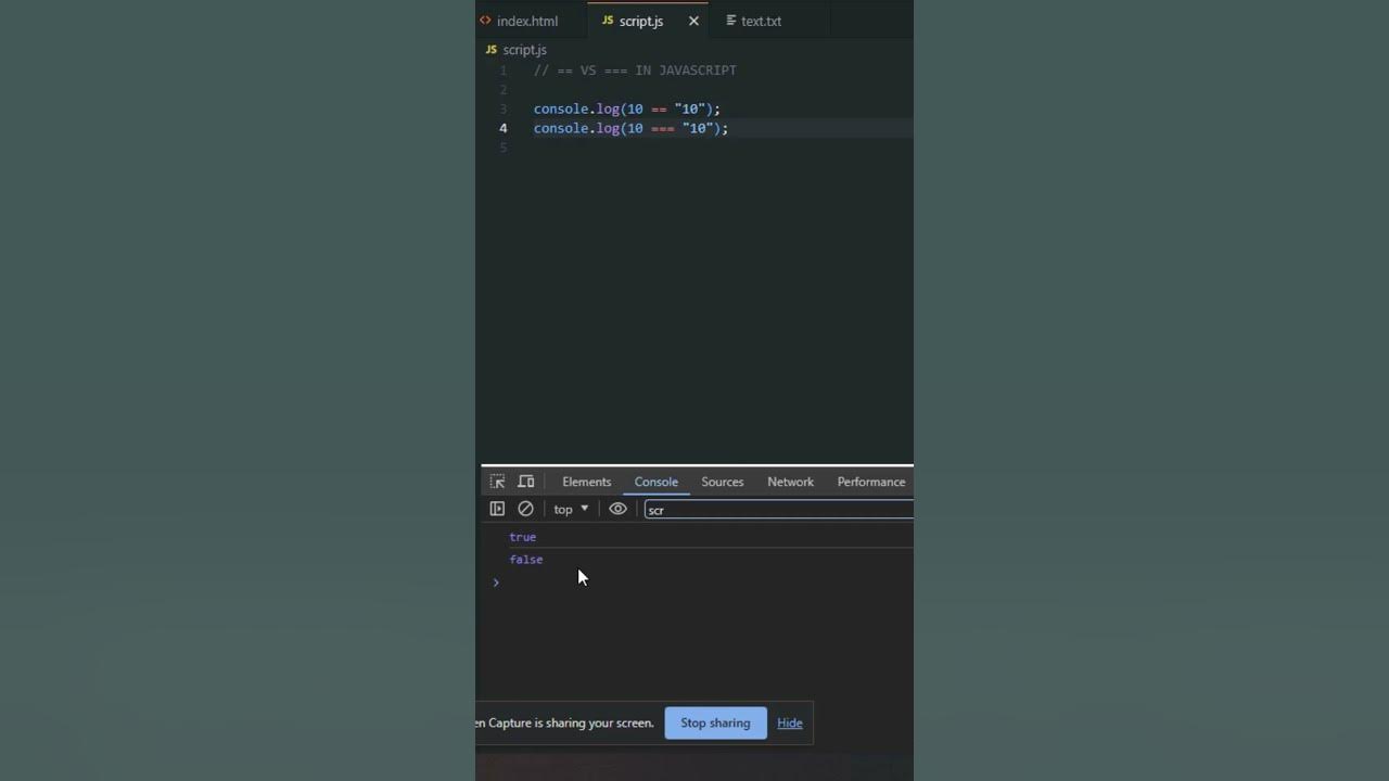 The Difference Between And In Javascript Shorts Youtube