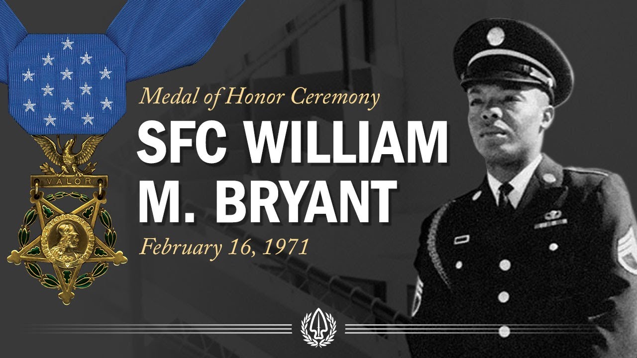 SFC William M. Bryant 1971 Medal of Honor Ceremony - YouTube