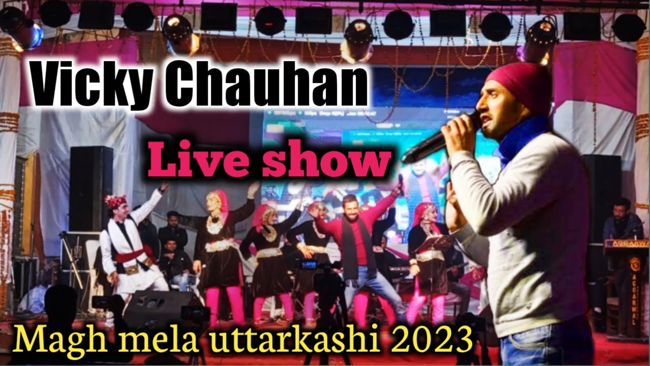 Himanchali singer Vicky Chauhan | live 🔴 show in Uttarkashi mag mela 2023 | All non stop songs ...
