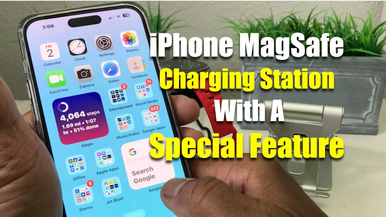 iPhone MagSafe Charging Station With A Special Feature. - YouTube